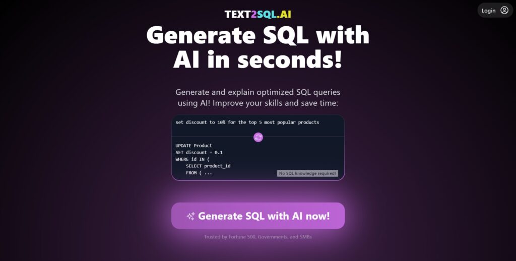 Text2SQL.AI Tool Explained - Quick Overview: Features & More