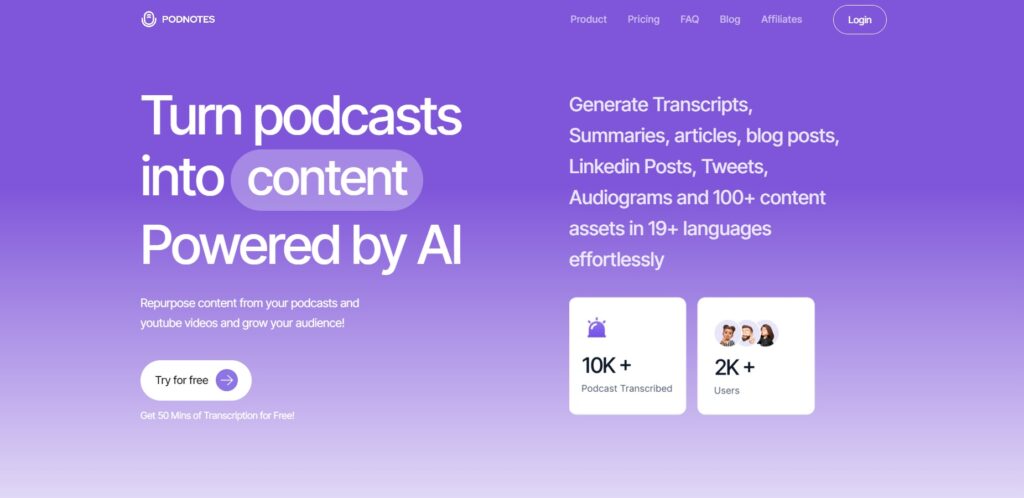 Podnotes New Tool Features, Pricing & More [2025]