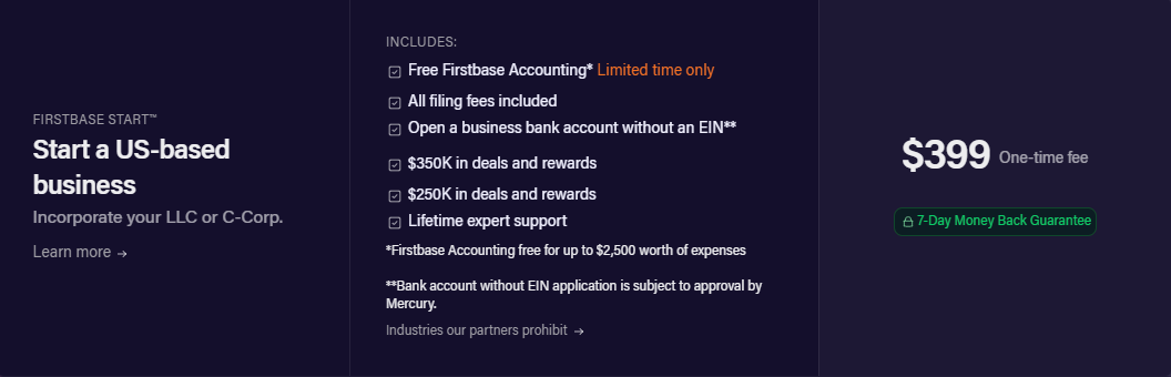 Firstbase.io Review [2025]: Details, Pricing, Alternatives & More